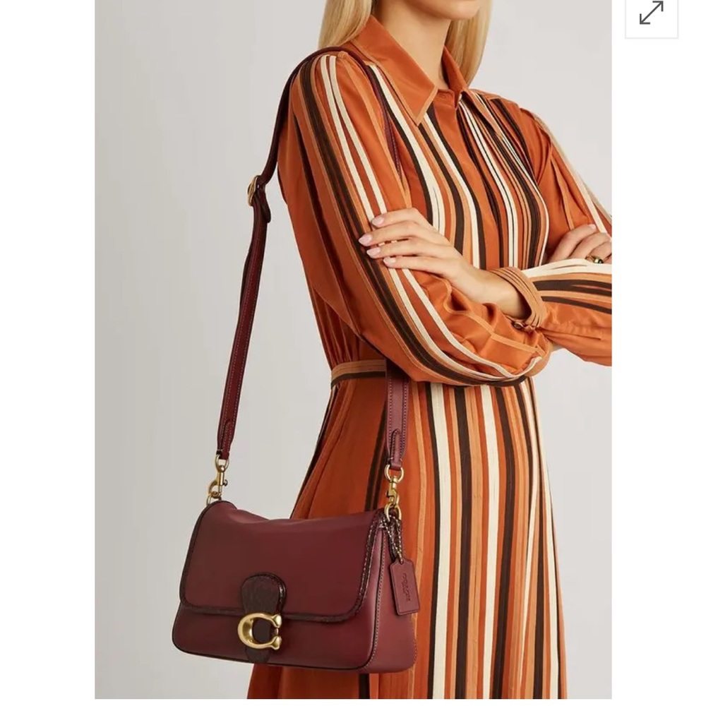 Coach Soft Tabby Burgundy Leather Shoulder Bag - Gem